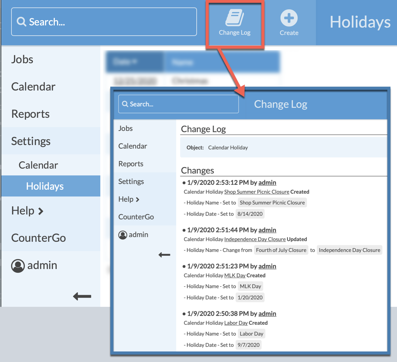 Set Holidays On The Calendar